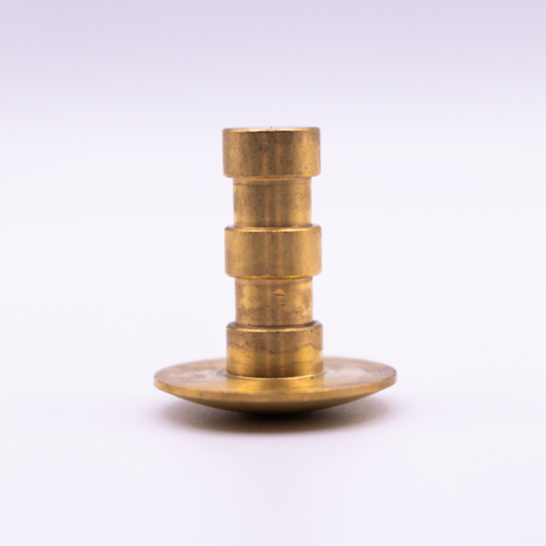 Plain Top Low Dome Brass Tactile Stud 25mm - Studmarc