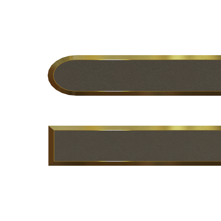 Brass Guiding Strip with Anti-Slip Tape Insert 380mm - Studmarc