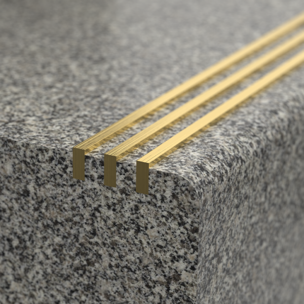 Brass Stair Tread Insert - Studmarc